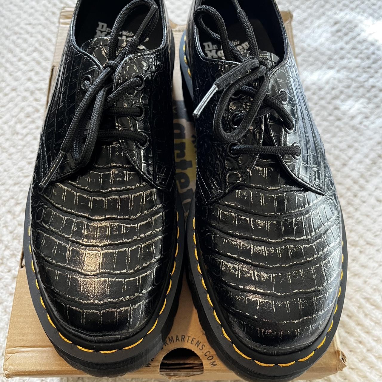 Dr.Martens 1461 Quad Croc Platform Oxford in like... - Depop
