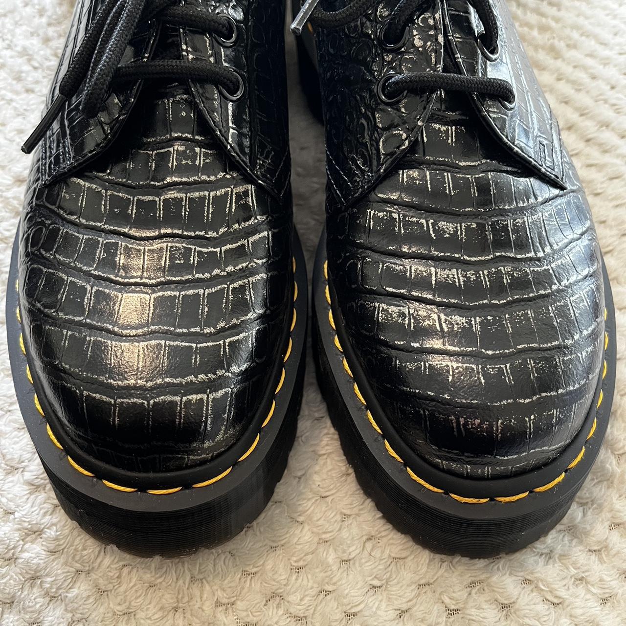 Dr.Martens 1461 Quad Croc Platform Oxford in like... - Depop