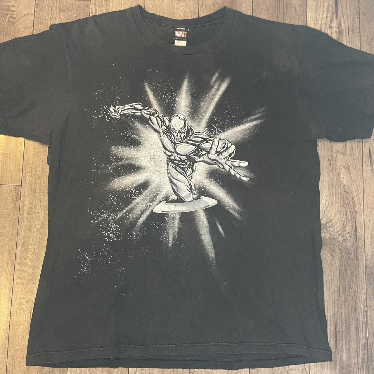 Mad Engine Men's Black and Grey T-shirt | Depop