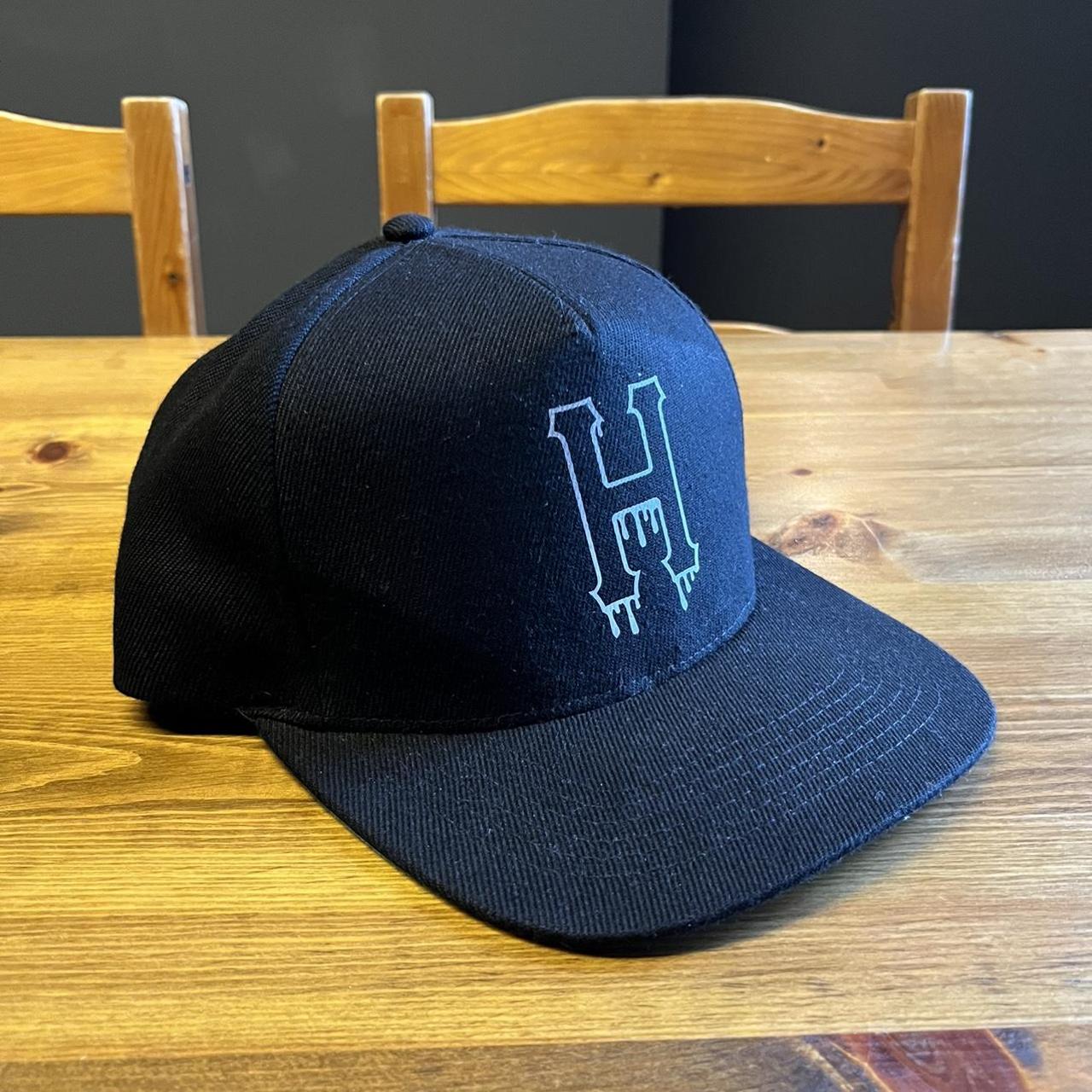 Beechfield ‘H’ dripping graphic snapback cap. ‘One... - Depop