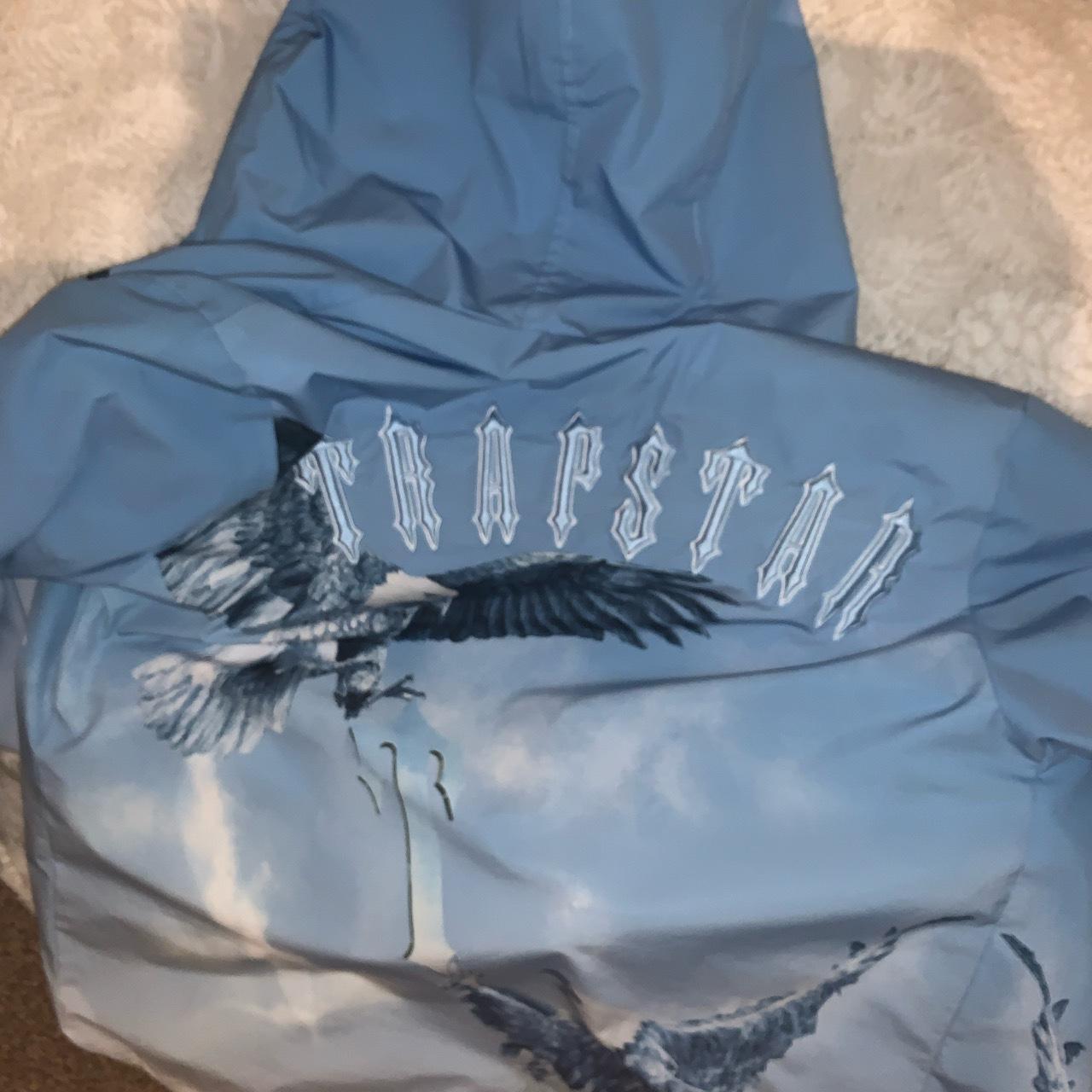 Trapstar Baby Blue Eagle Windbreaker Size XS Barely... - Depop