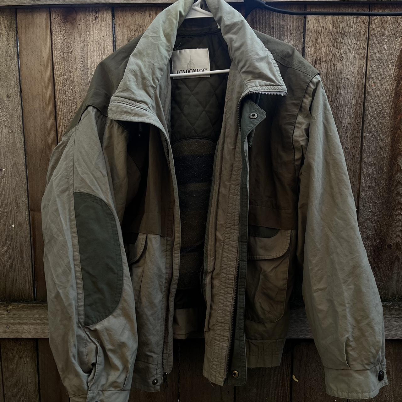 Very nice green/khaki London Fog jacket. Cozy wool... - Depop