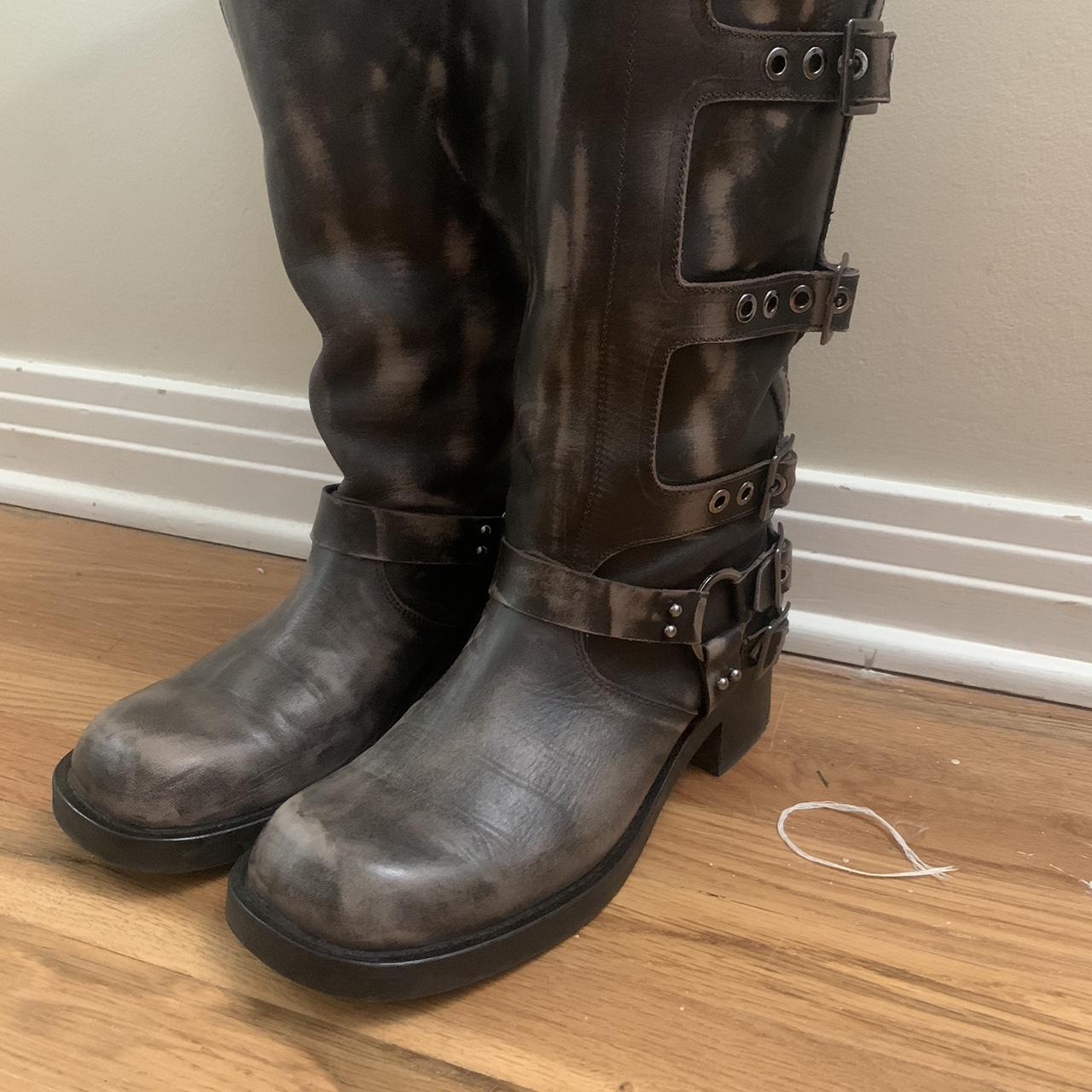 Steven Madden Rocky Brown Harness boots!! So so so... - Depop