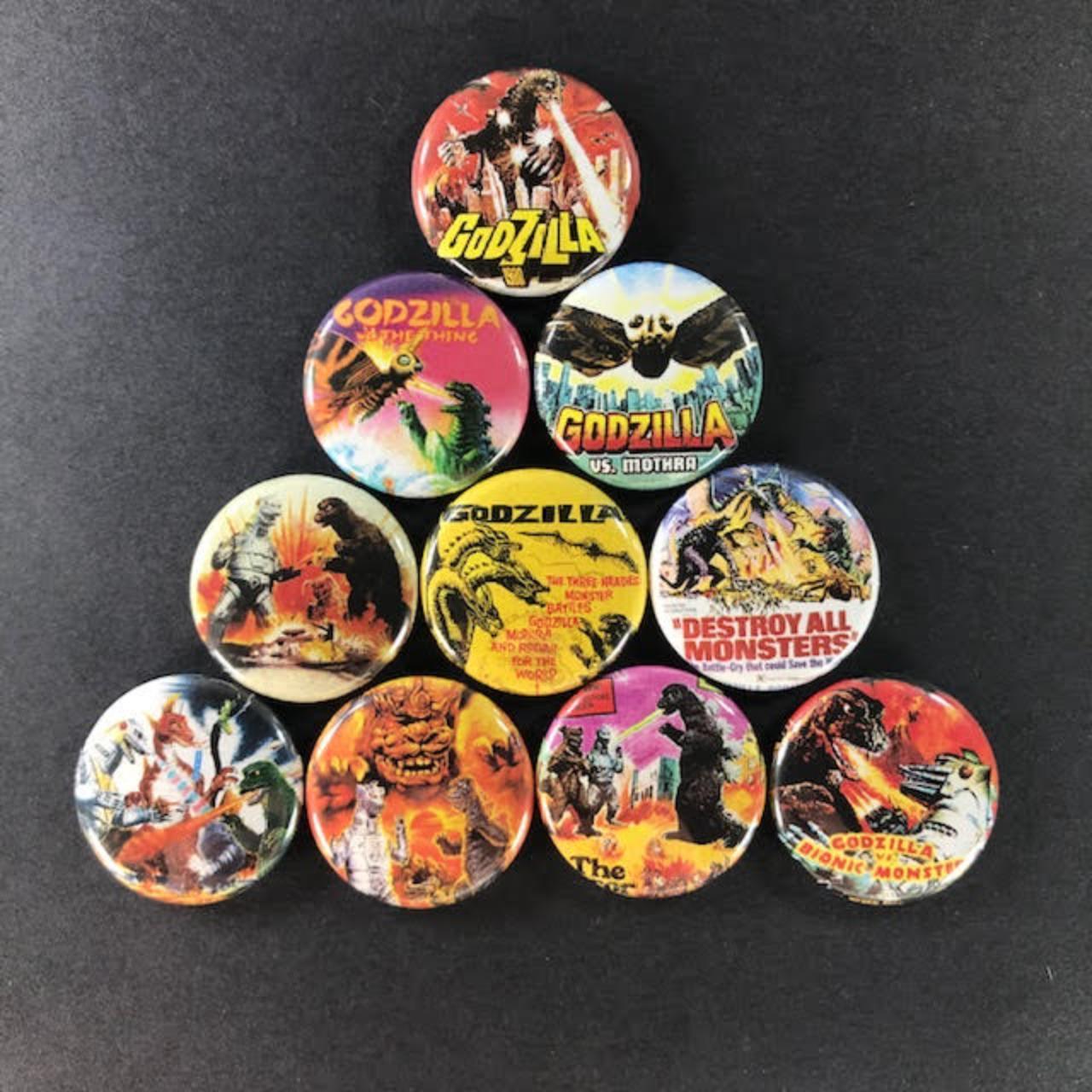 Godzilla 1" Button Pin Set (includes all 10 pins)... - Depop