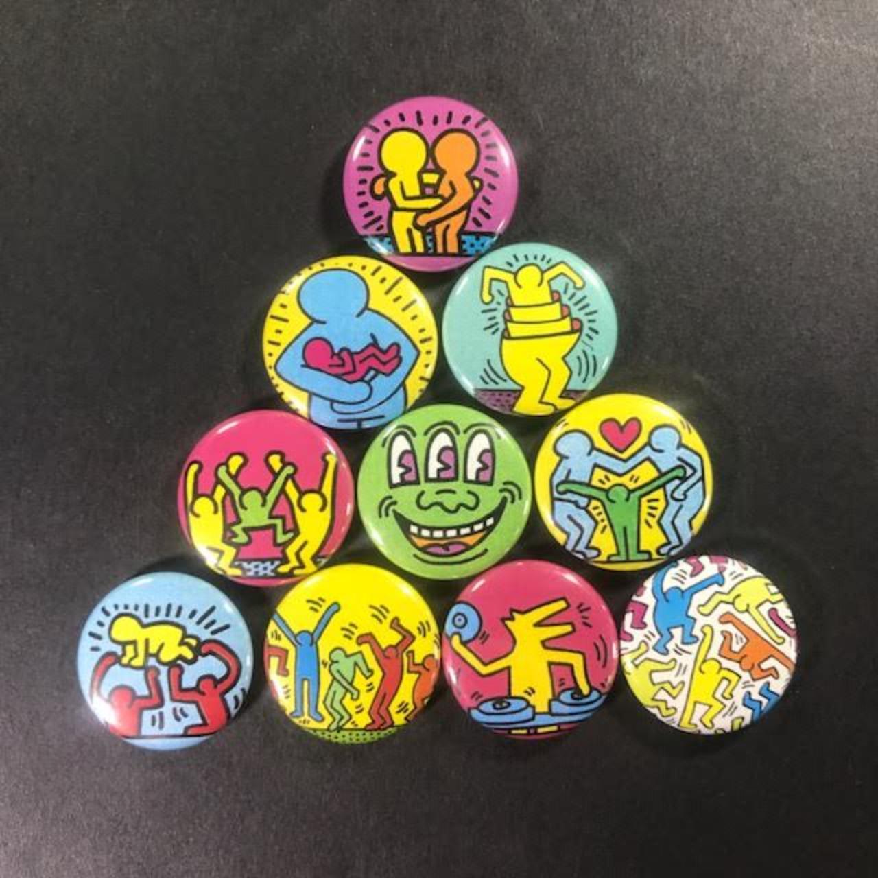 Keith Haring 1" Button Pin Set (includes all 10... - Depop
