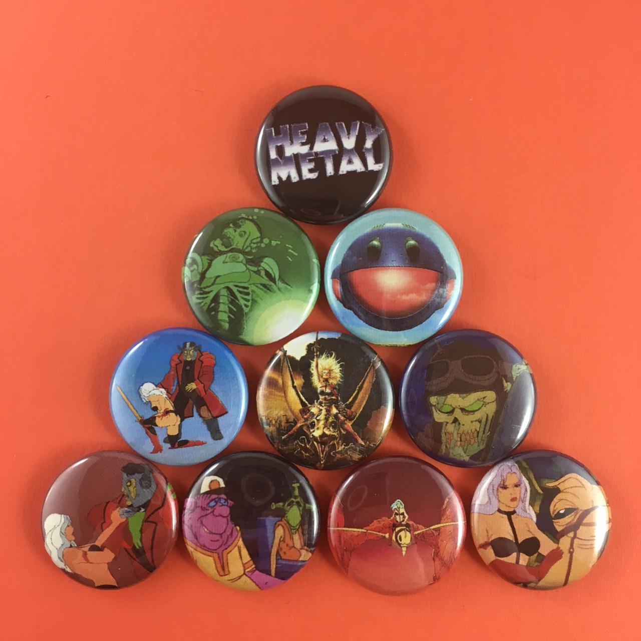 Heavy Metal Movie 1 Button Pin Set All 10 Pins Depop