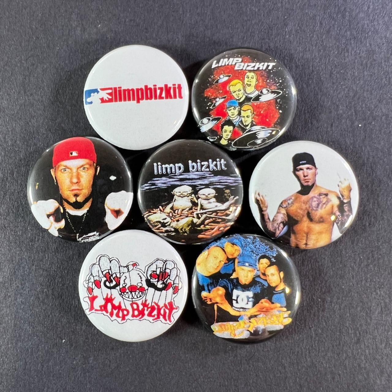 Limp Bizkit 1" Button Pin Set (7 pins total) Fred... - Depop