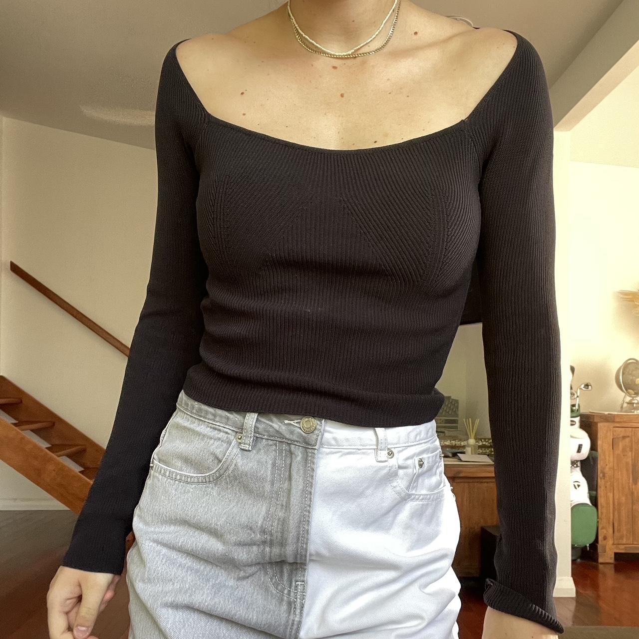 Long sleeve open décolletage neckline! Super... - Depop