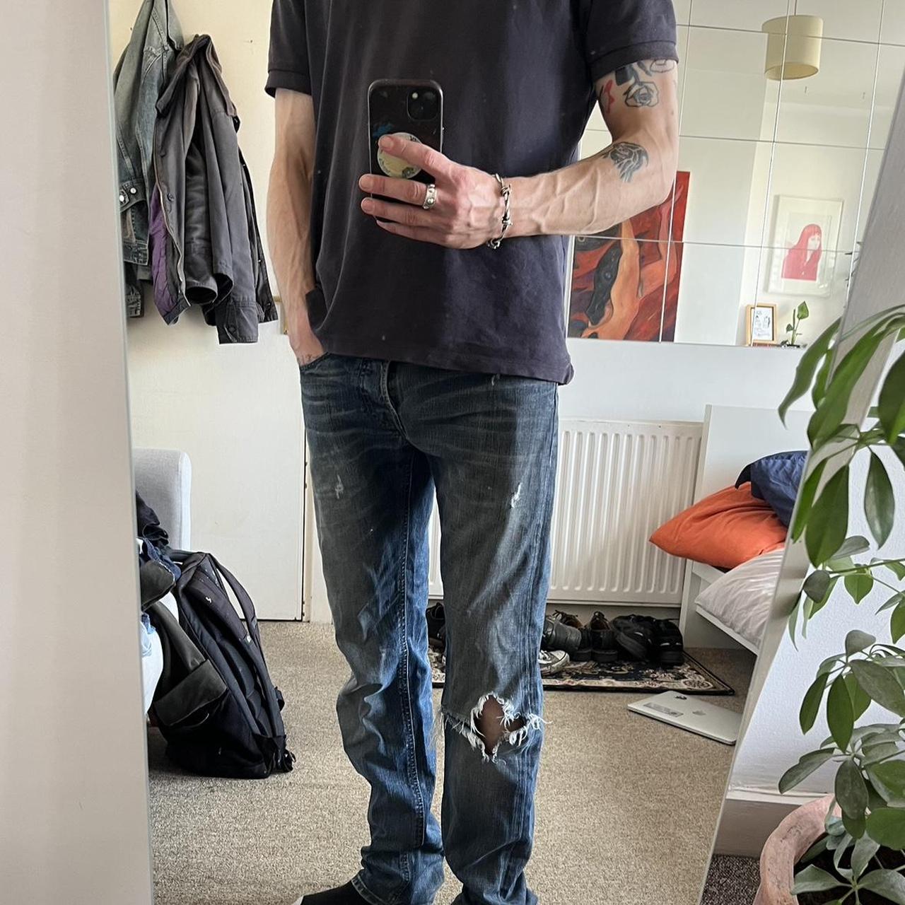 Lee vintage / ripped jeans 30 waist - Depop