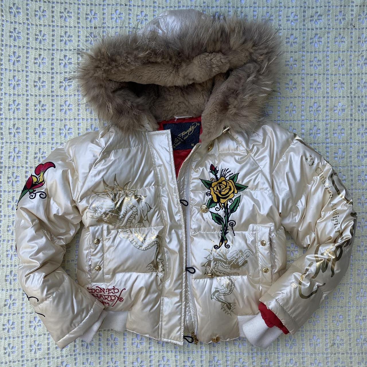 ed hardy puffer jacket ♡ THE. MOST. ICONIC.... - Depop