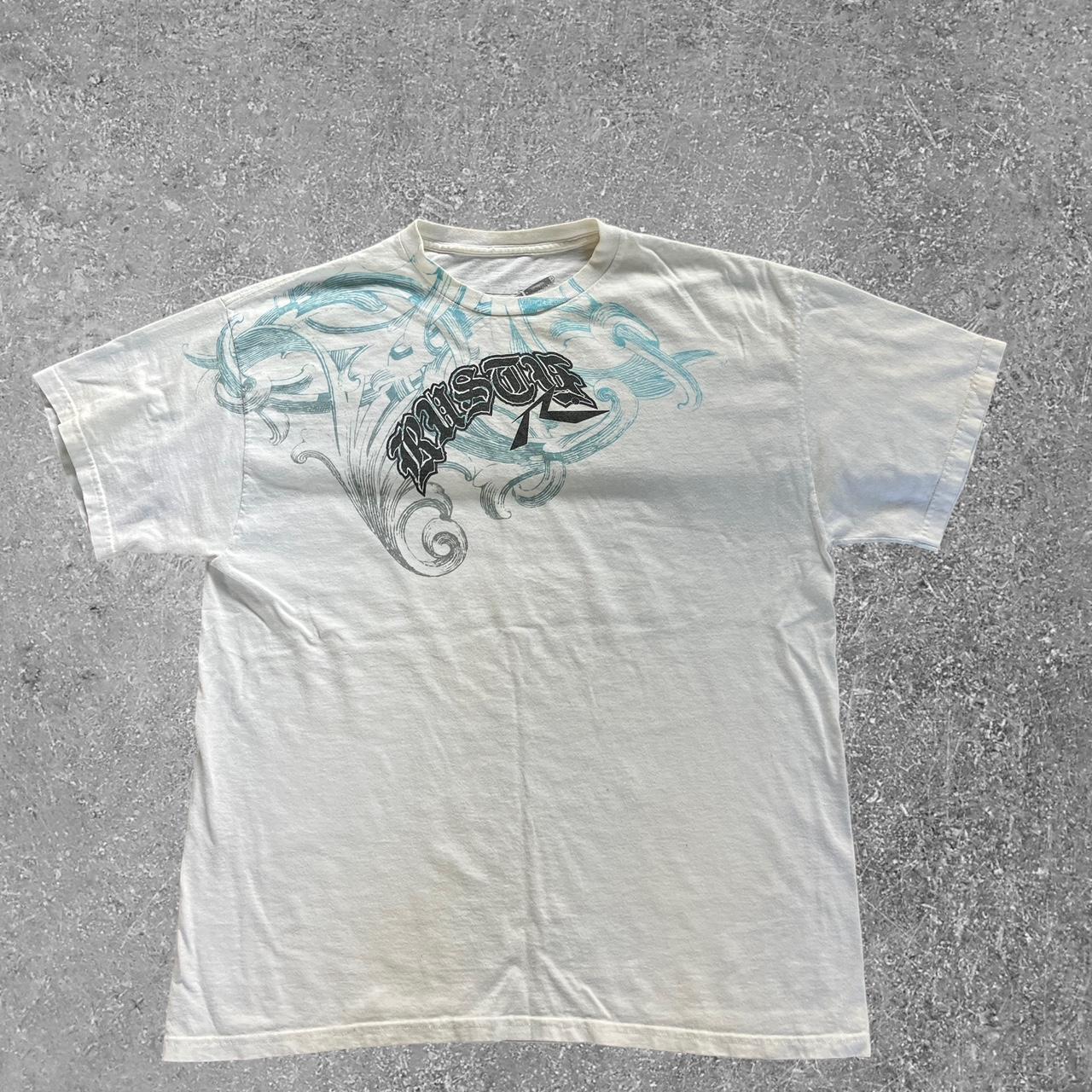 Rusty Men's White and Blue T-shirt | Depop