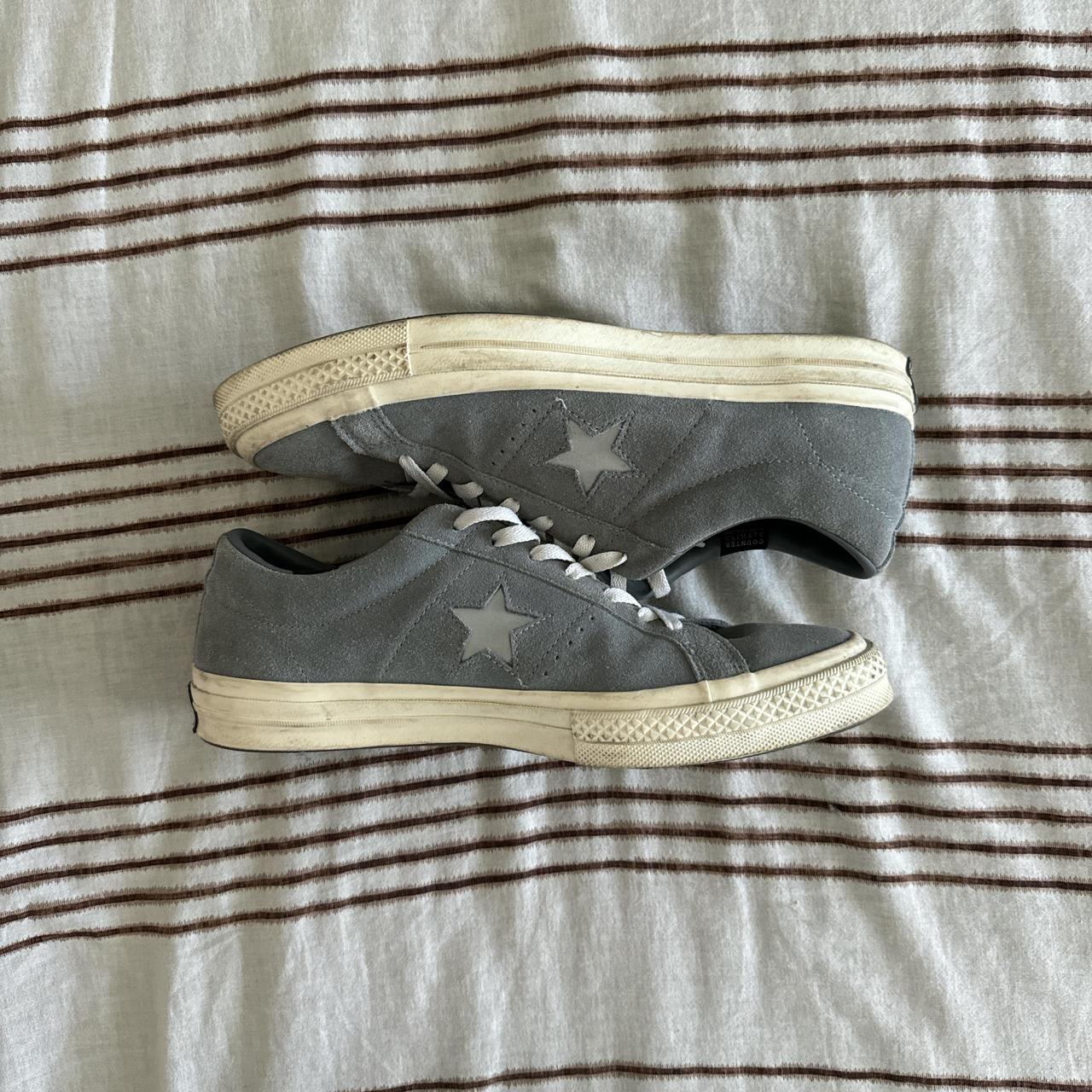 Light blue used Converse one stars with reflective... | Depop
