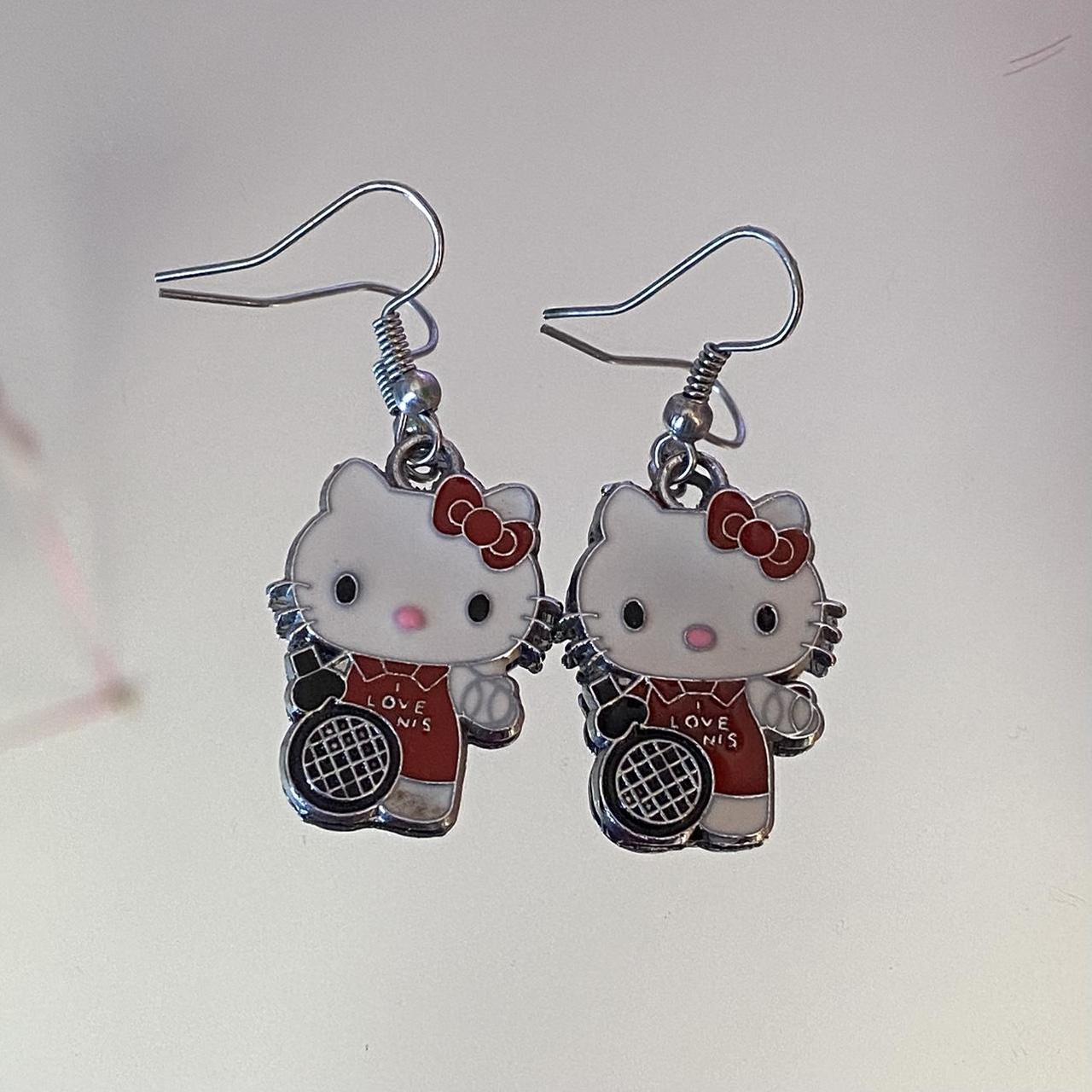 red ‘love wins’ hello kitty earrings ️ perfect for... - Depop