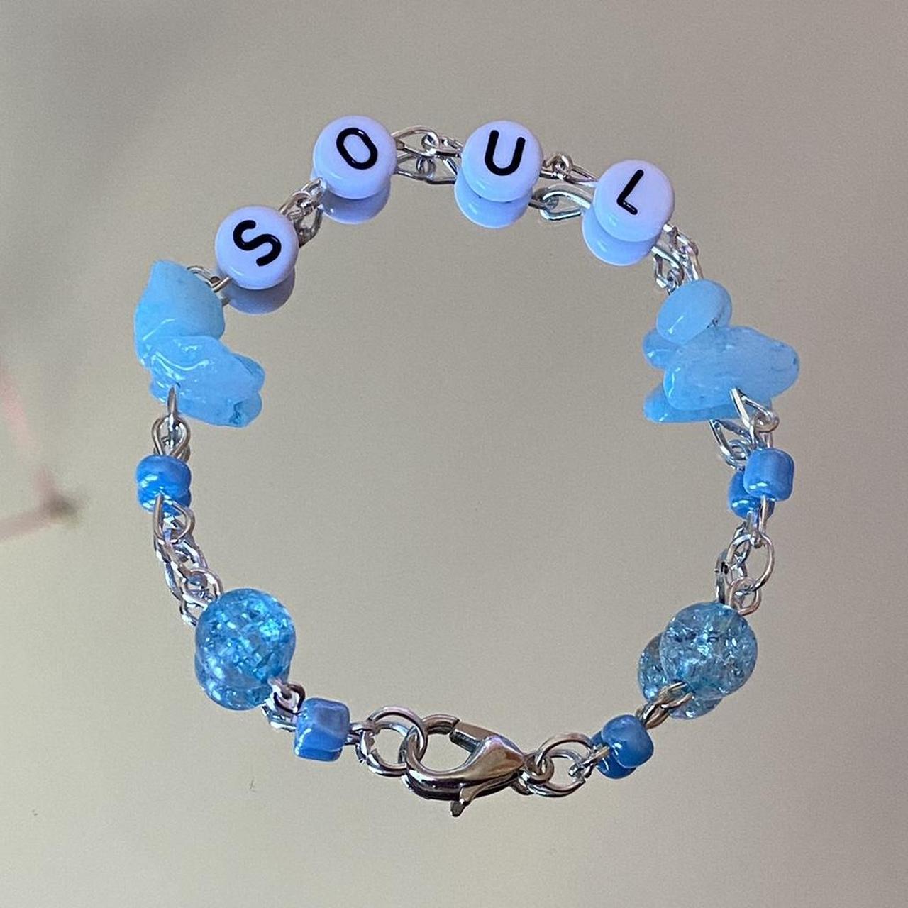 spiritual soul bracelet 🦋🧘🏻‍♀️ made with aquamarine... - Depop