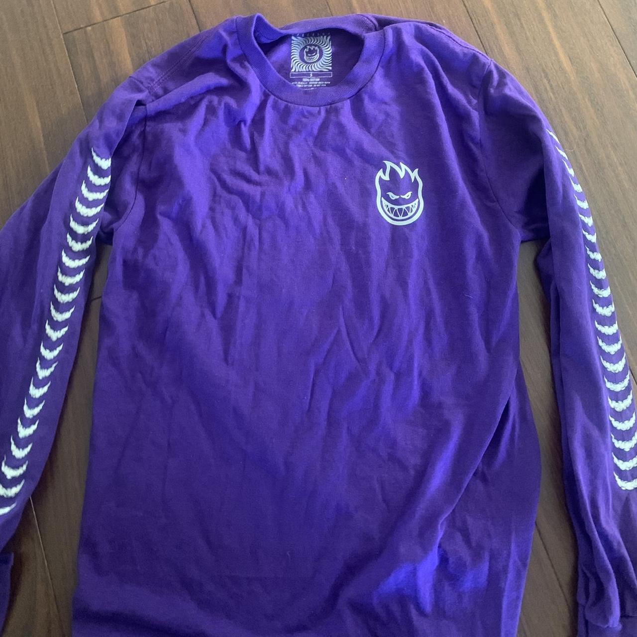 Purple spitfire long sleeve in size unisex small,... - Depop