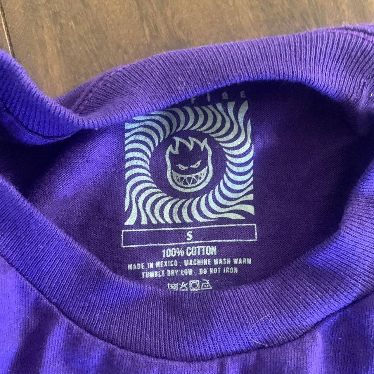 Purple spitfire long sleeve in size unisex small,... - Depop