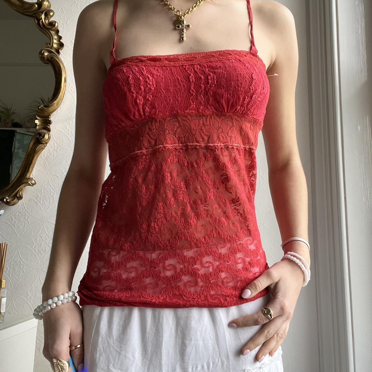 Vintage Italian cami top Shown on a size 8 In good... - Depop