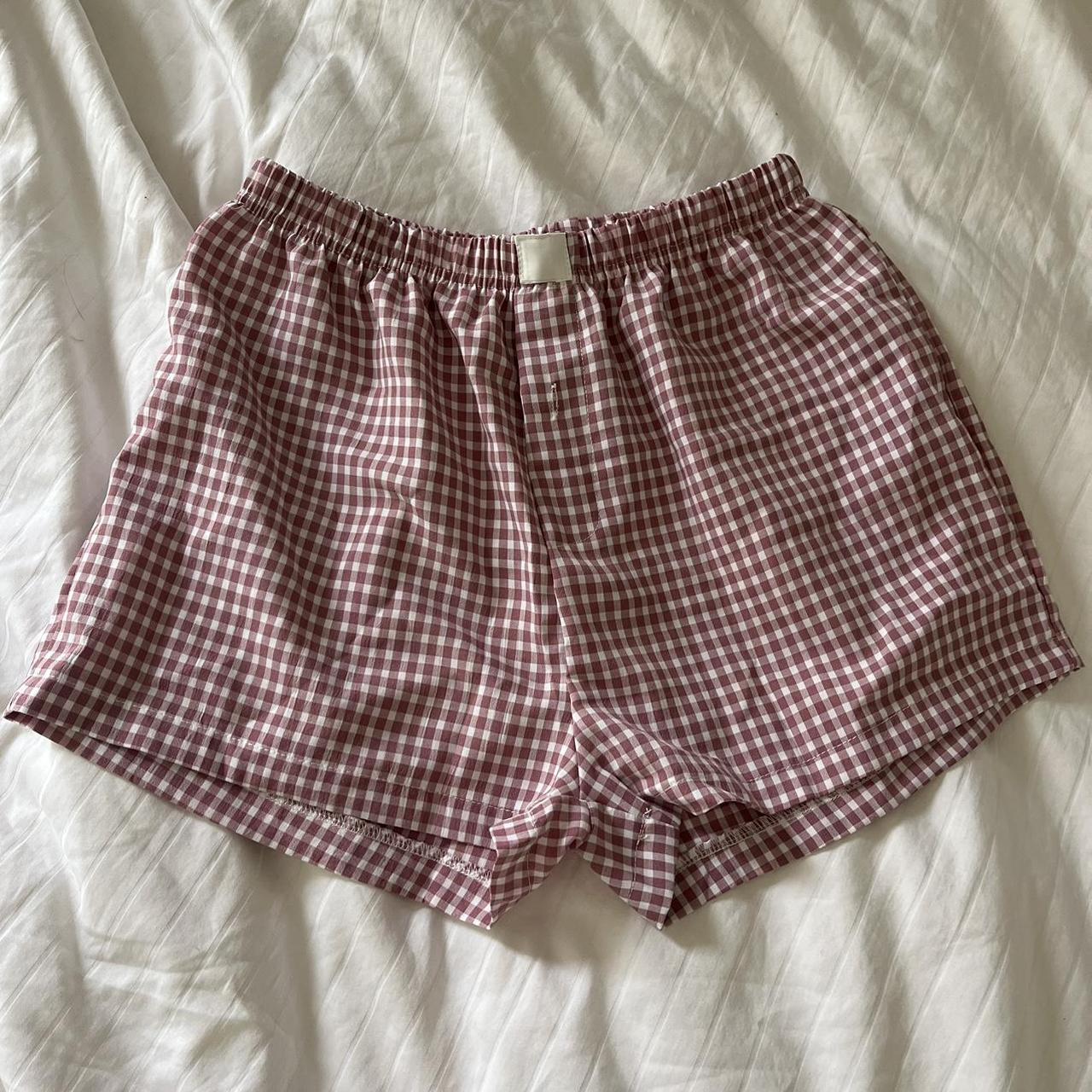 Gingham boxer style shorts So cute Stretchy waist... - Depop