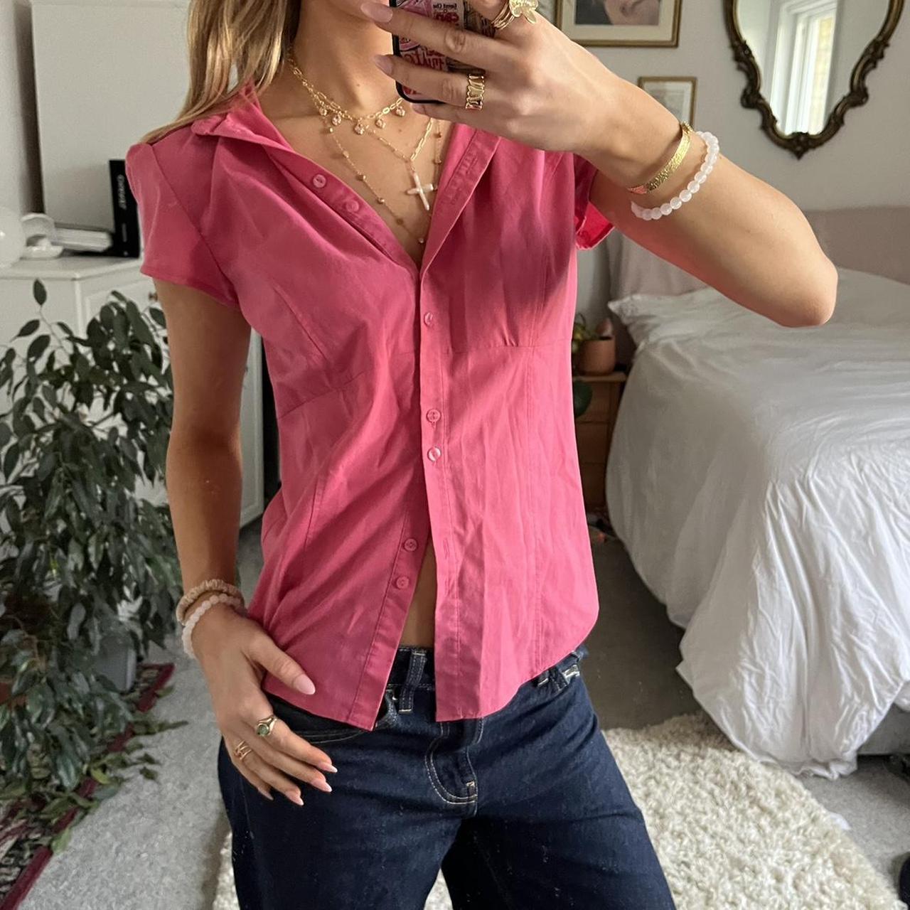 Vintage y2k old label fitted striped cap sleeve... | Depop