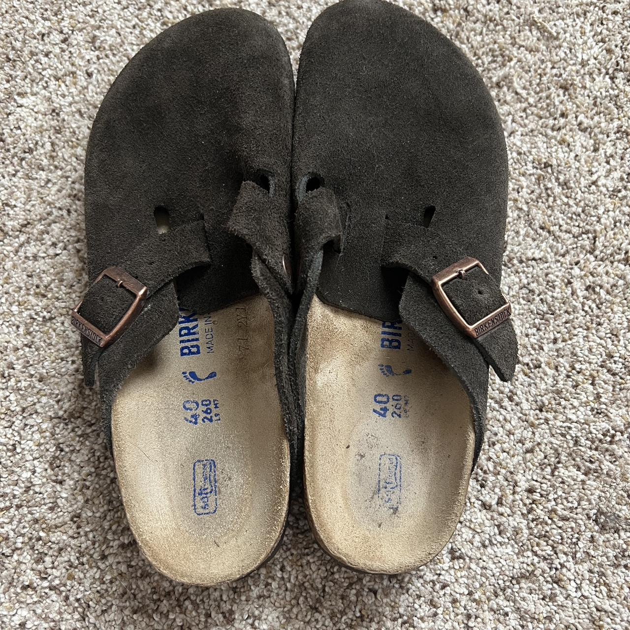 Birkenstock Boston Clogs color mocha size... - Depop
