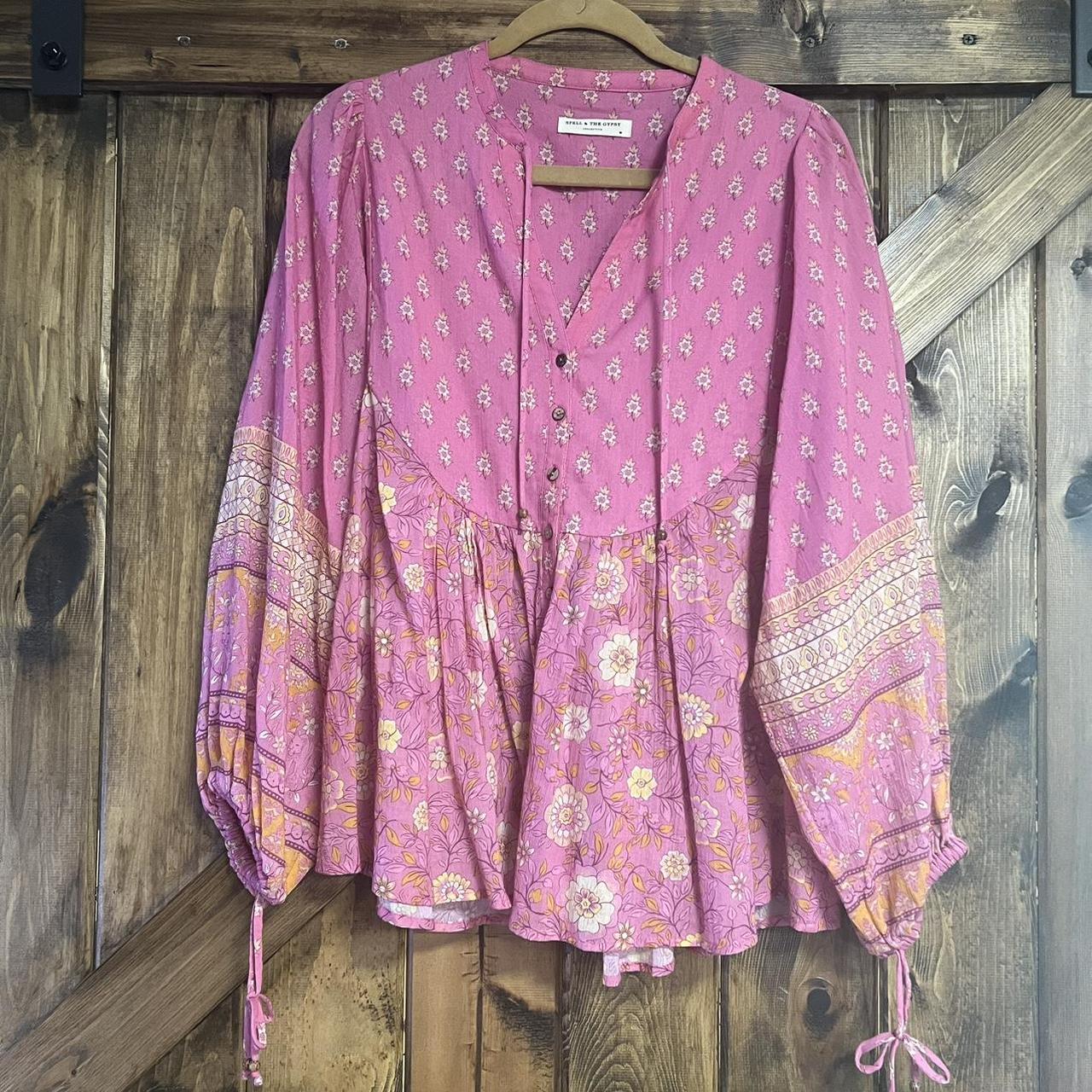 Spell Women's Pink Blouse | Depop