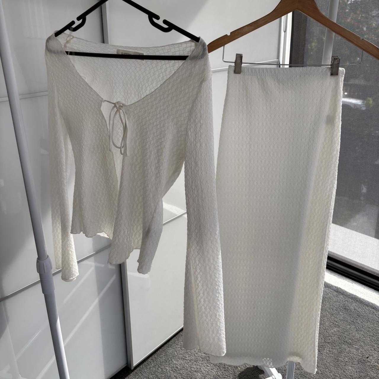 White Glassons set, ideal for a night out or special... | Depop