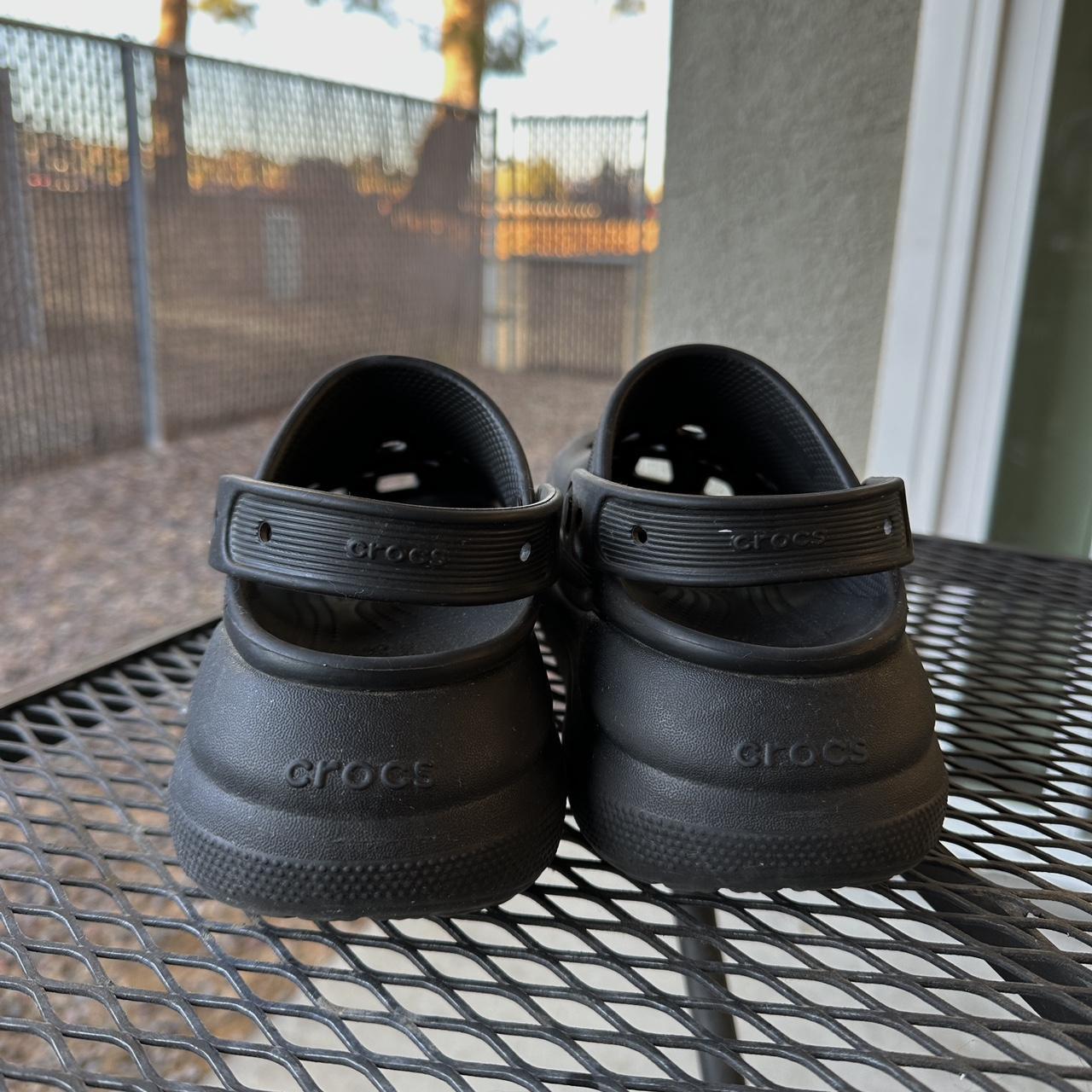 Black chunky platform crocs that make you look tall... - Depop