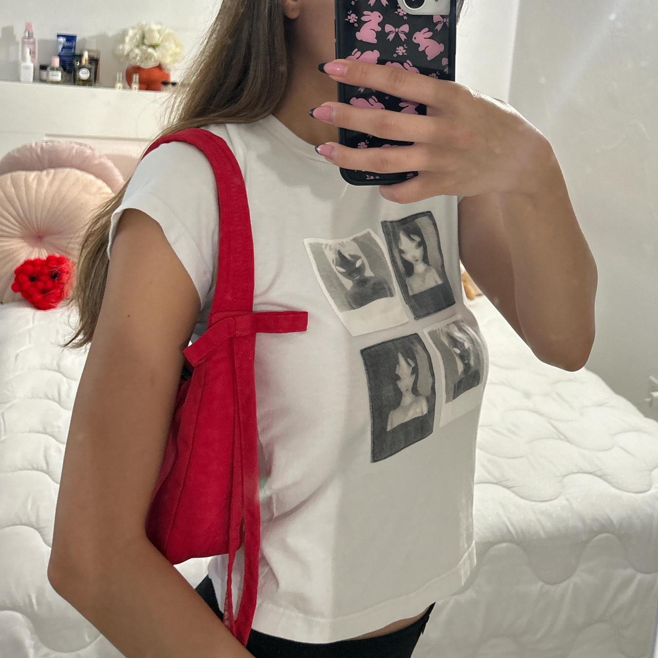 Sandy Liang Baggu red bow bag I have worn this many... - Depop