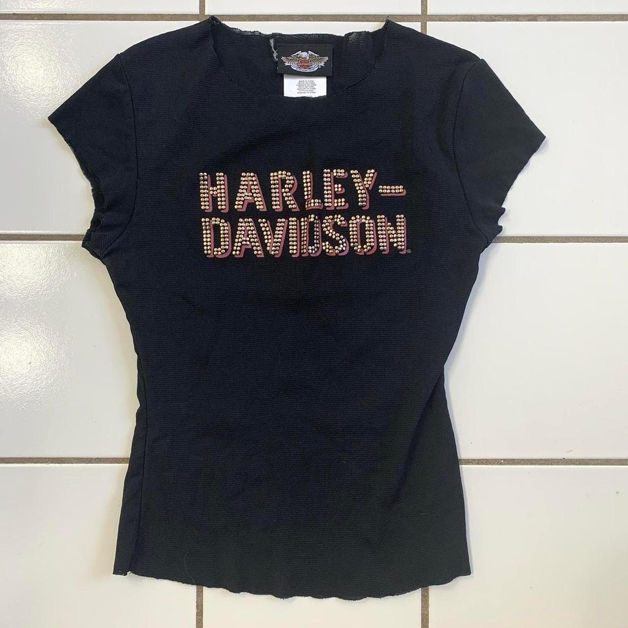 Y2k Harley Davidson mesh top ~ two layers of mesh ~... | Depop