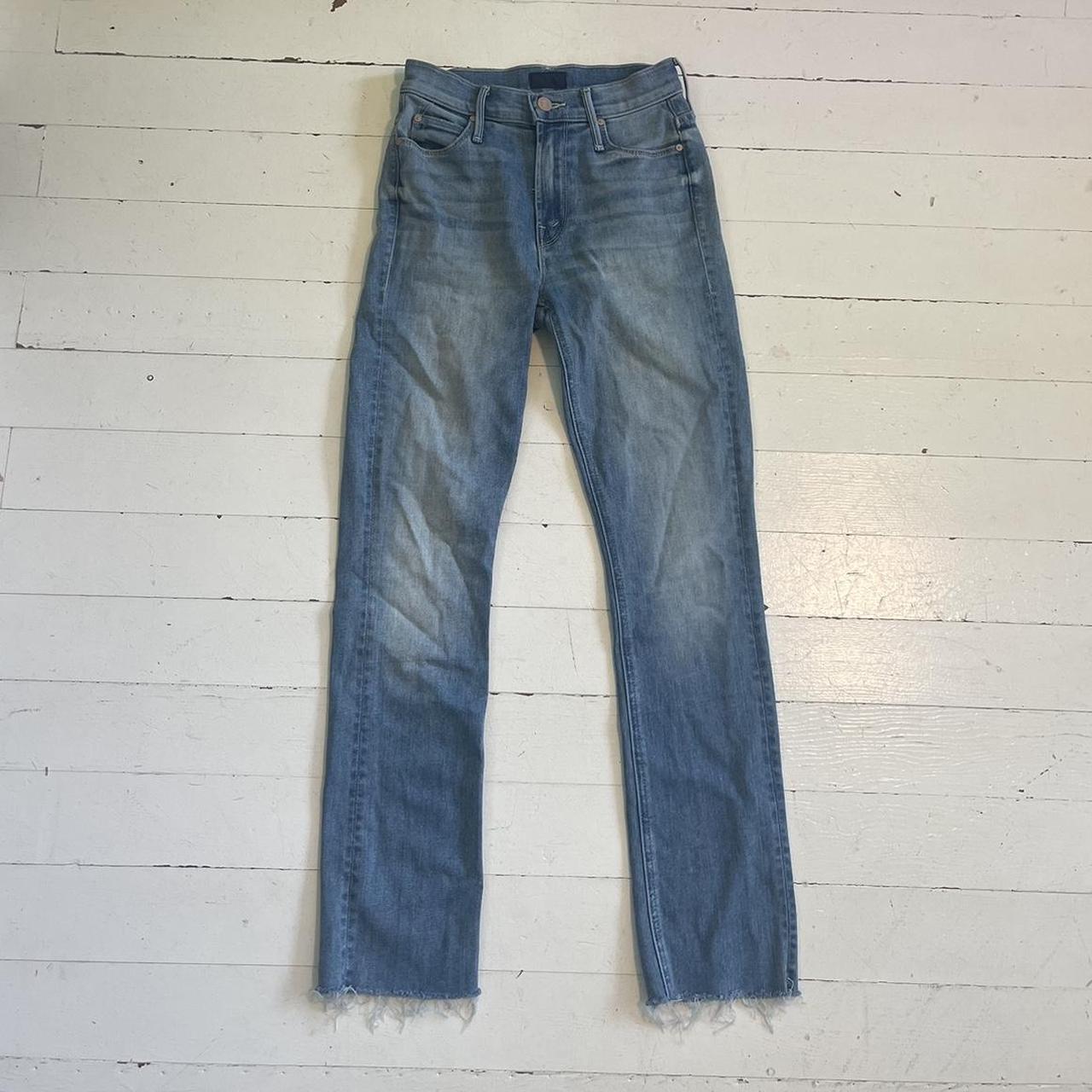 MOTHER brand “mid rise dazzler ankle fray” jeans in... - Depop