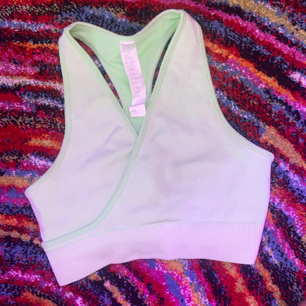 Fabletics Women's Green Crop-top | Depop