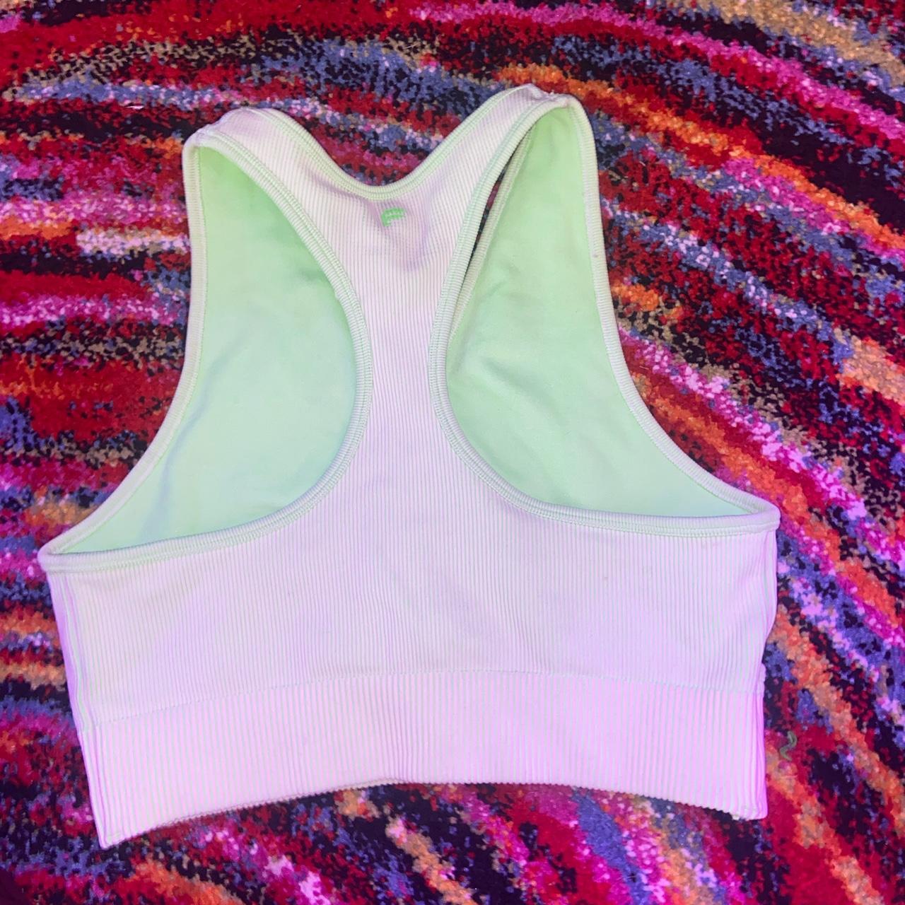 Fabletics Women's Green Crop-top | Depop