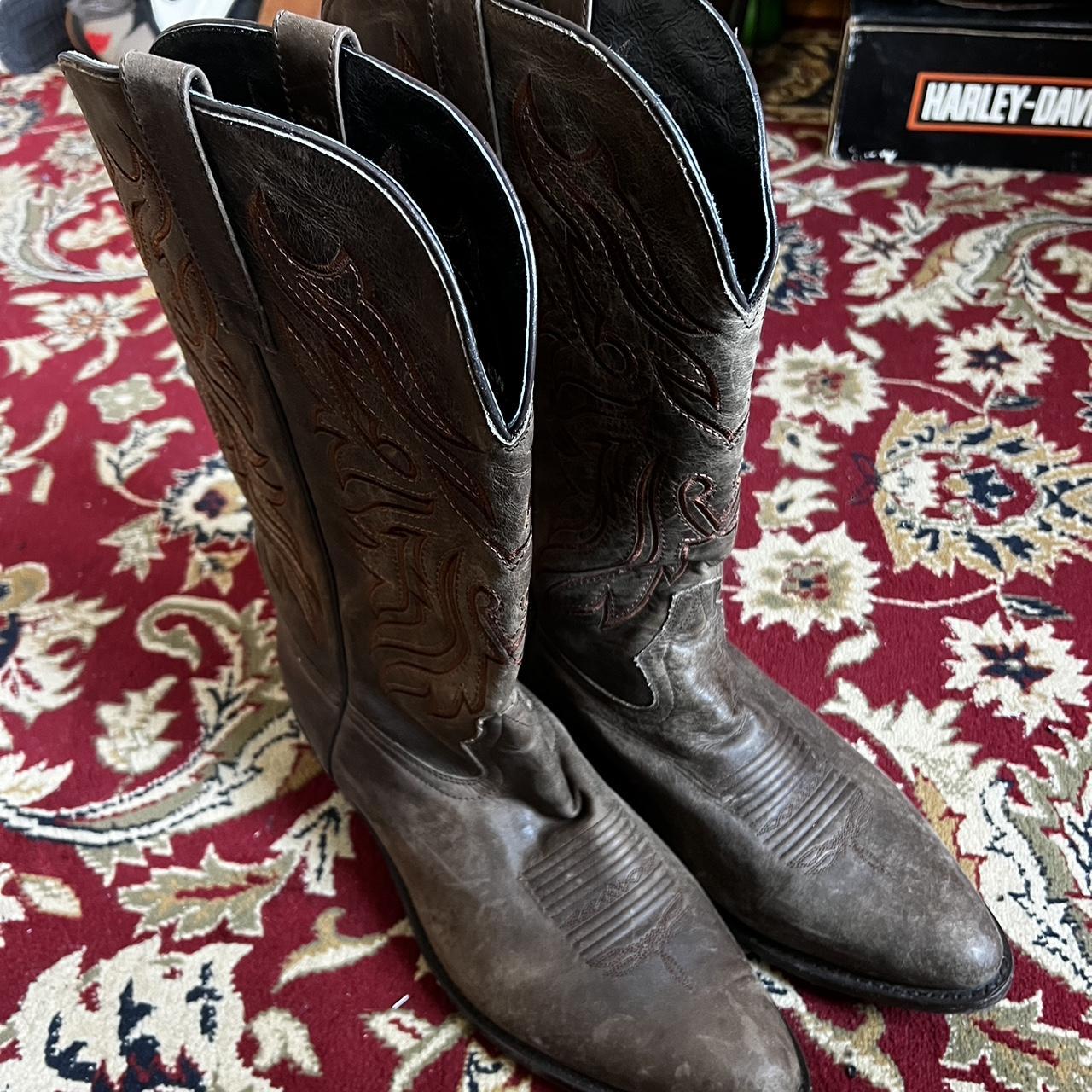 Brown Cowboy Boots size 15 Boots made by... - Depop
