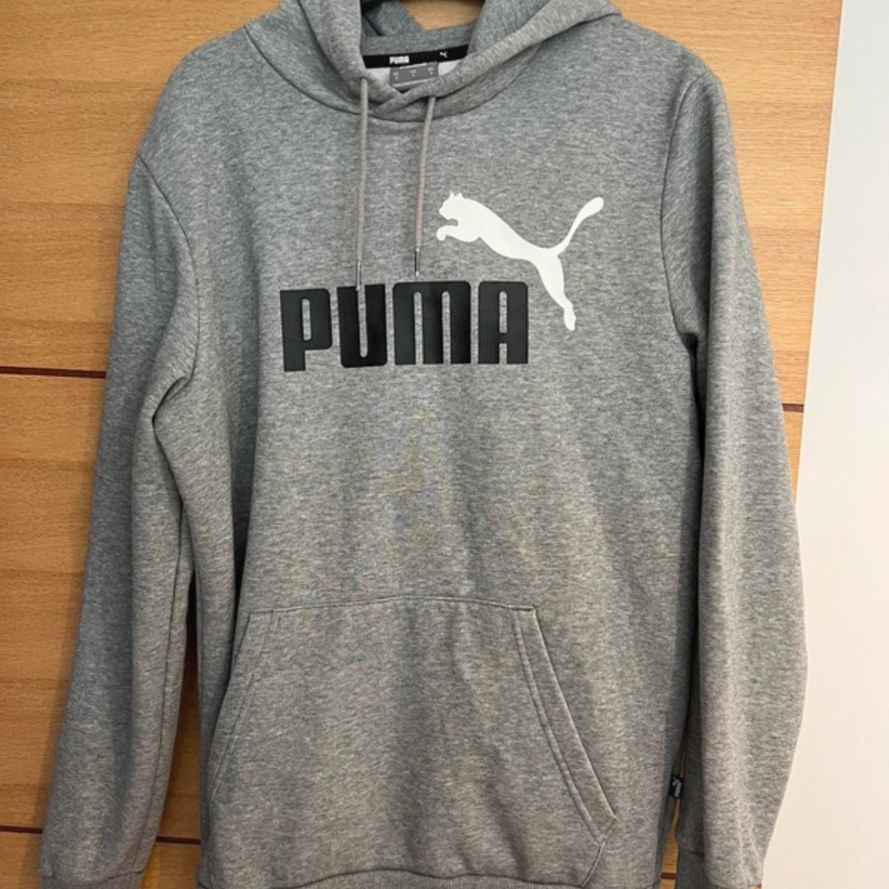 Grey puma hoodie Brand new without tags, only been... - Depop