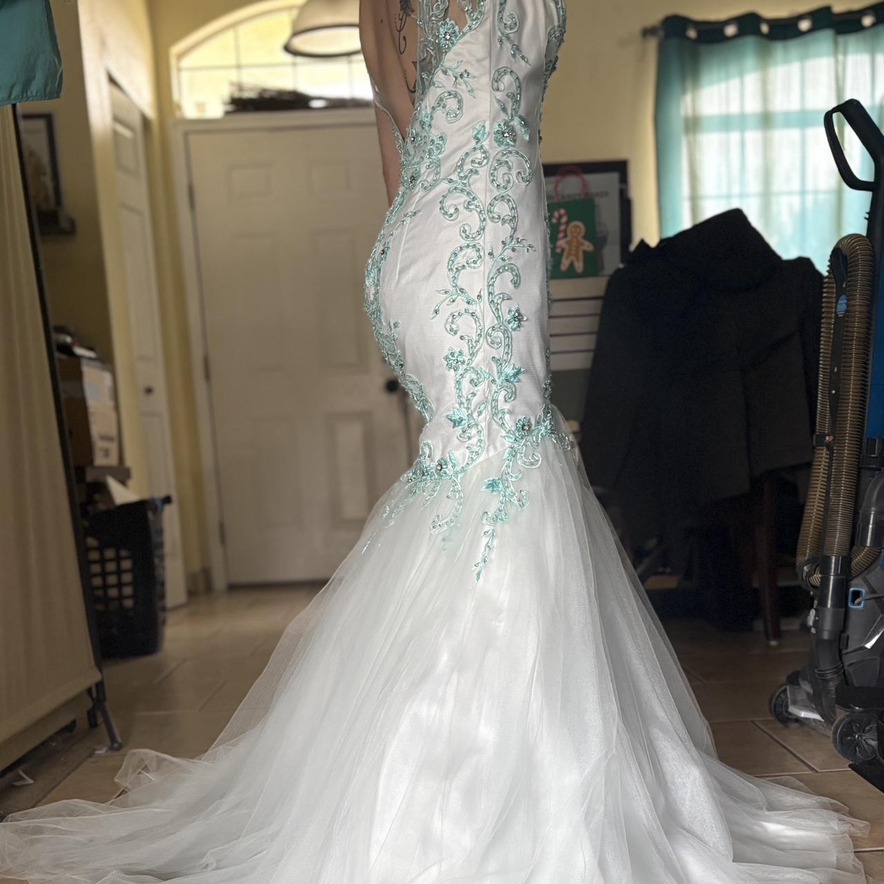 Mac Duggal Women's Prom dresses - White/Blue - 2 – Pr… - Gem