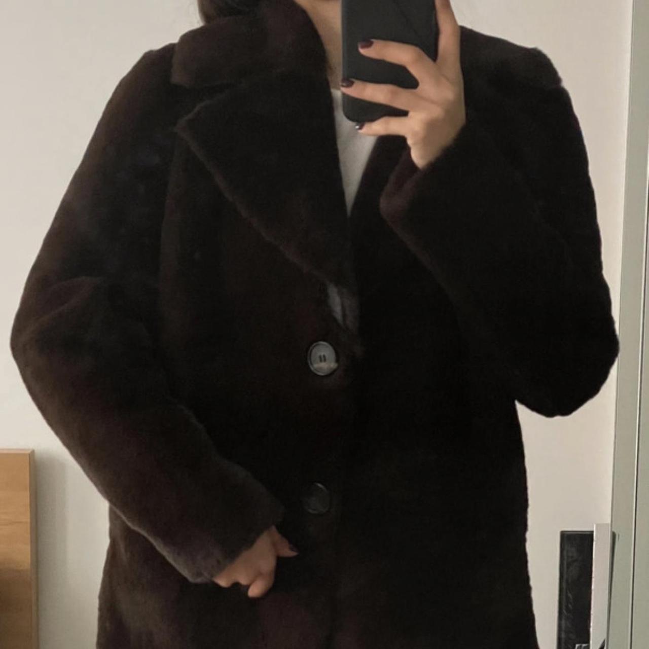 Zara Women's Brown Coat | Depop