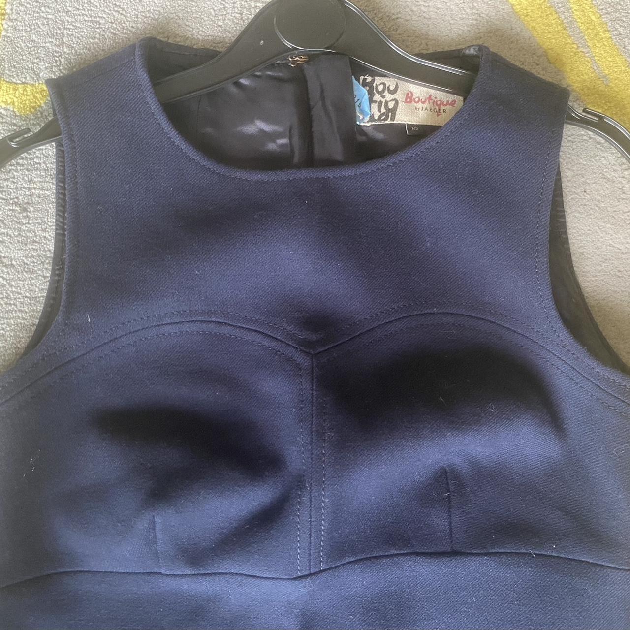 Boutique By Jaeger Navy Wool Structured Shift Dress Depop
