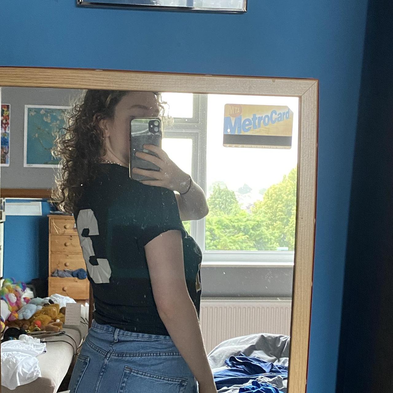 Vintage black Oxford Softball baby tee. Bought on... - Depop