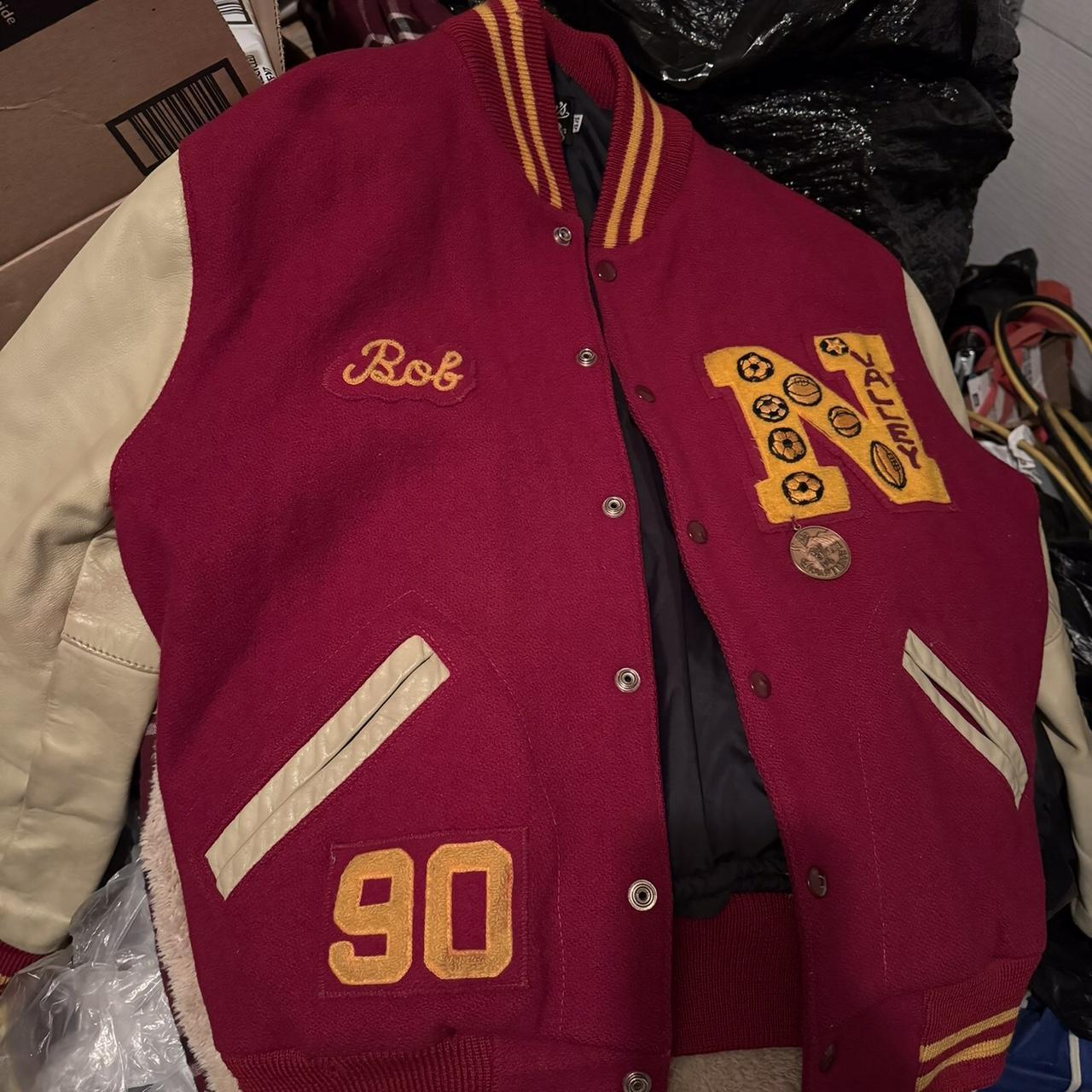 Vintage North Valley Varsity Jacket size... - Depop