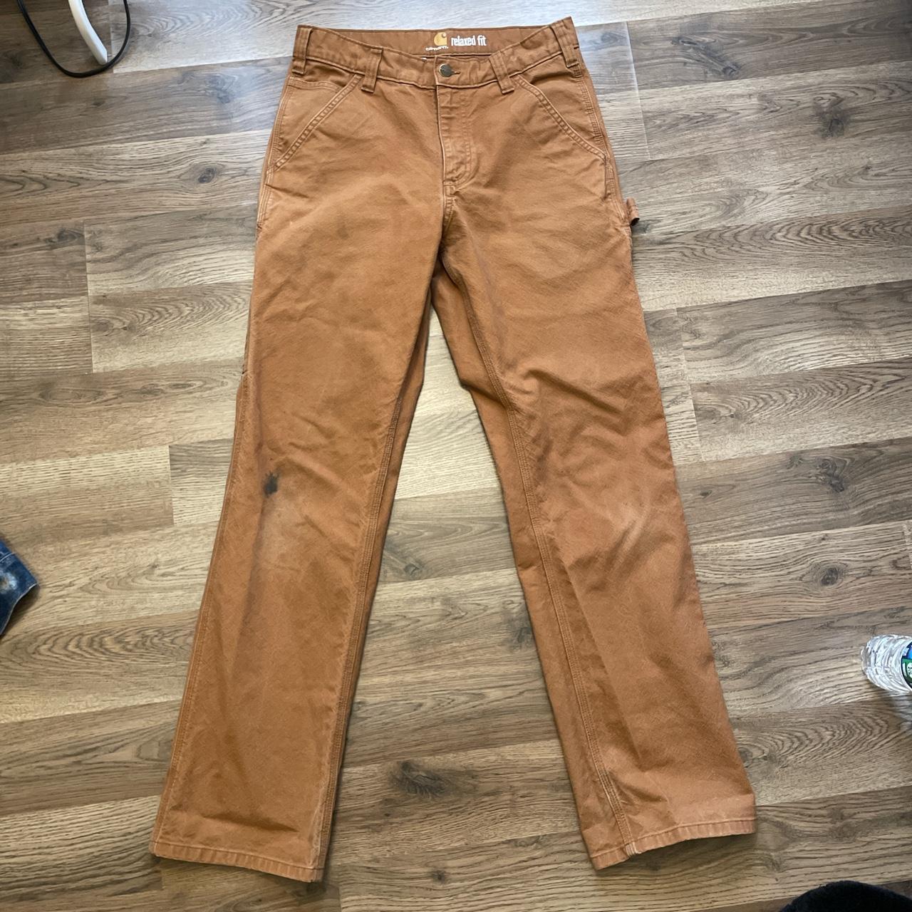 super sick carhartt relaxed fit/ straight leg pants... - Depop