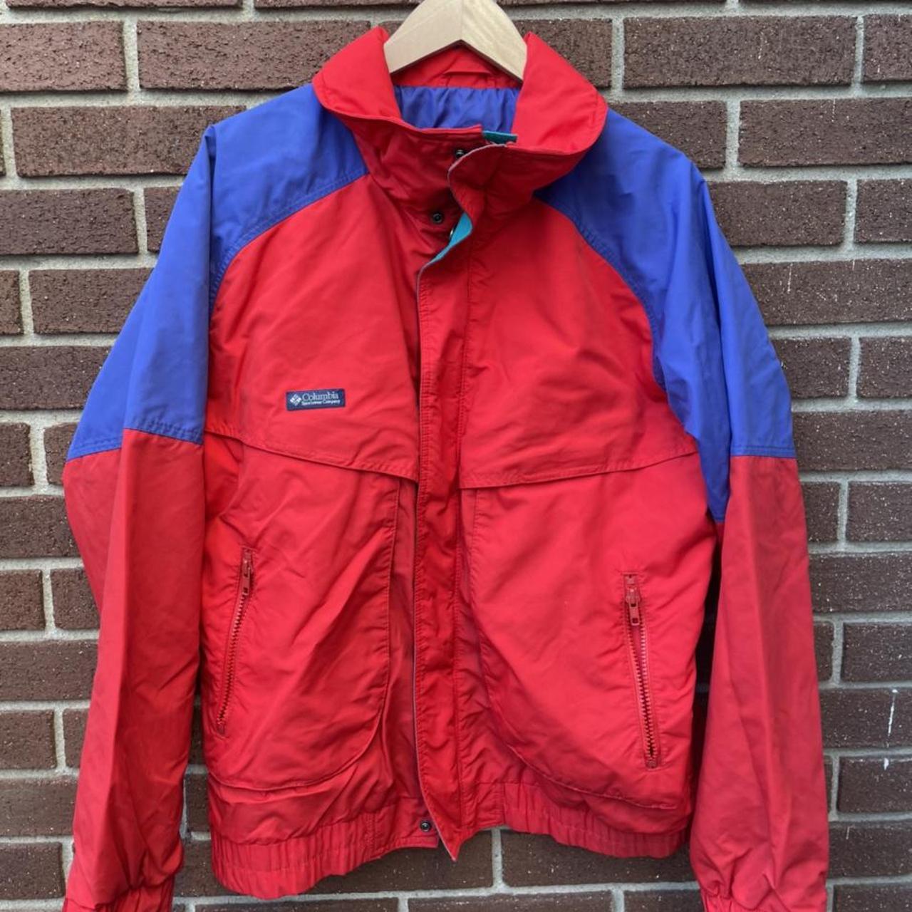 Columbia Sportswear Men's Red and Purple Jacket | Depop