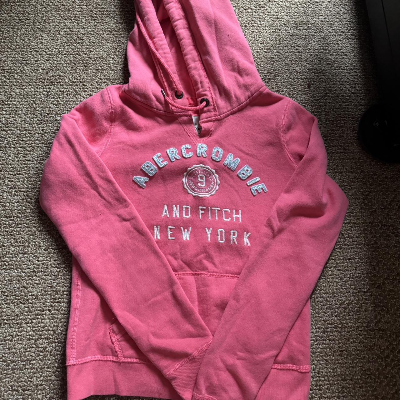 Small pink Abercrombie hoodie Super comfy! - Depop