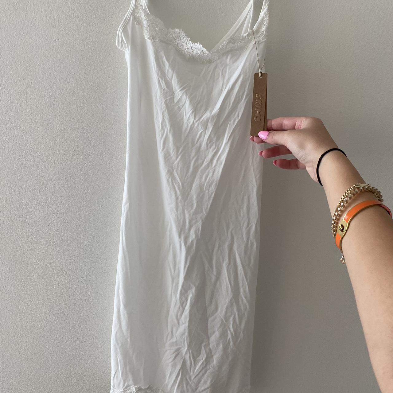 skims white lace dress size xs brand new #skims... - Depop