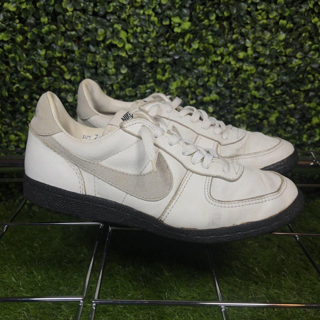 -Vintage Nike 1983 Leather & Suede Waffle Turf... - Depop