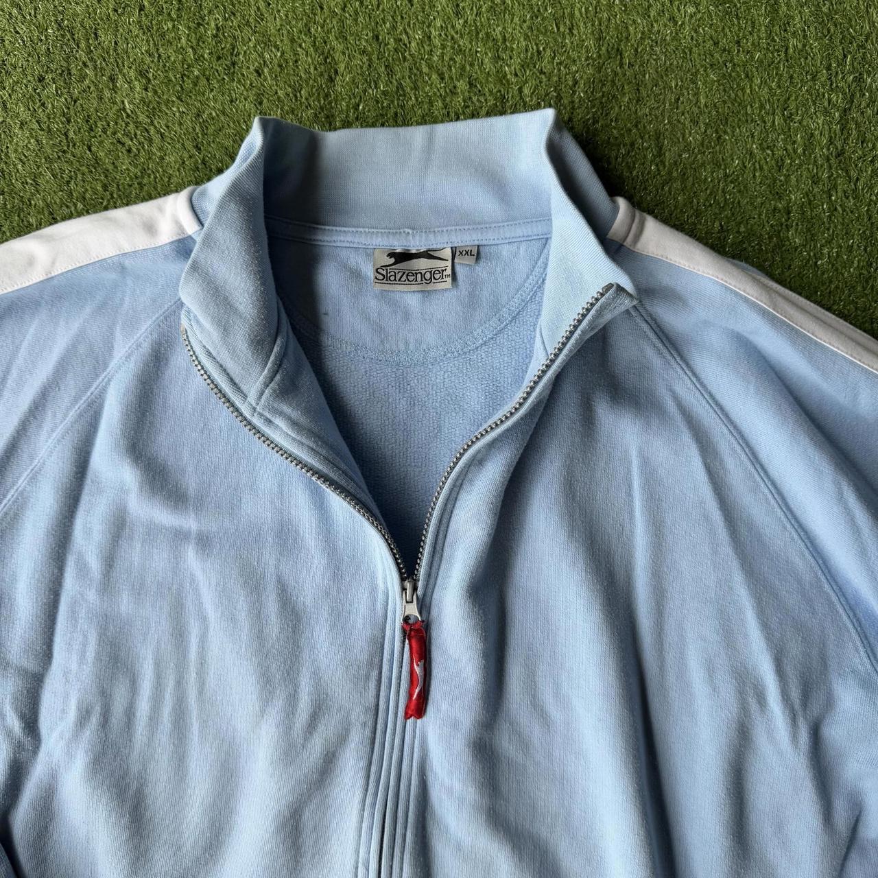 Slazenger Retro Baby Blue Track Jacket Y2K Sporty... | Depop