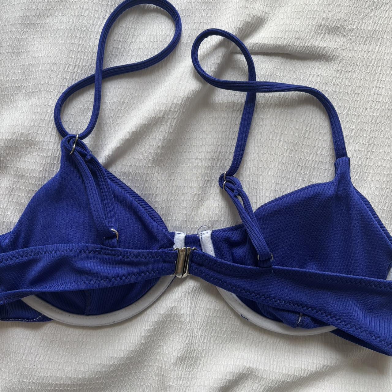 Royal blue bikini top Underwire Light support Fits a... | Depop