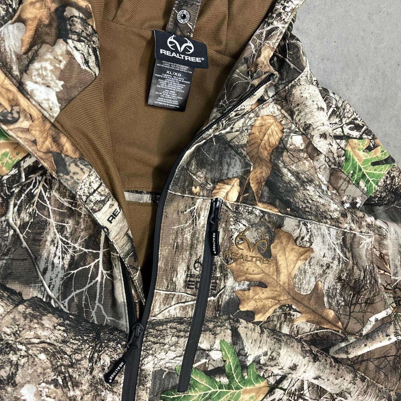 REAL TREE EDGE Camo Lined Hooded Zip Up Jacket LIKE... - Depop