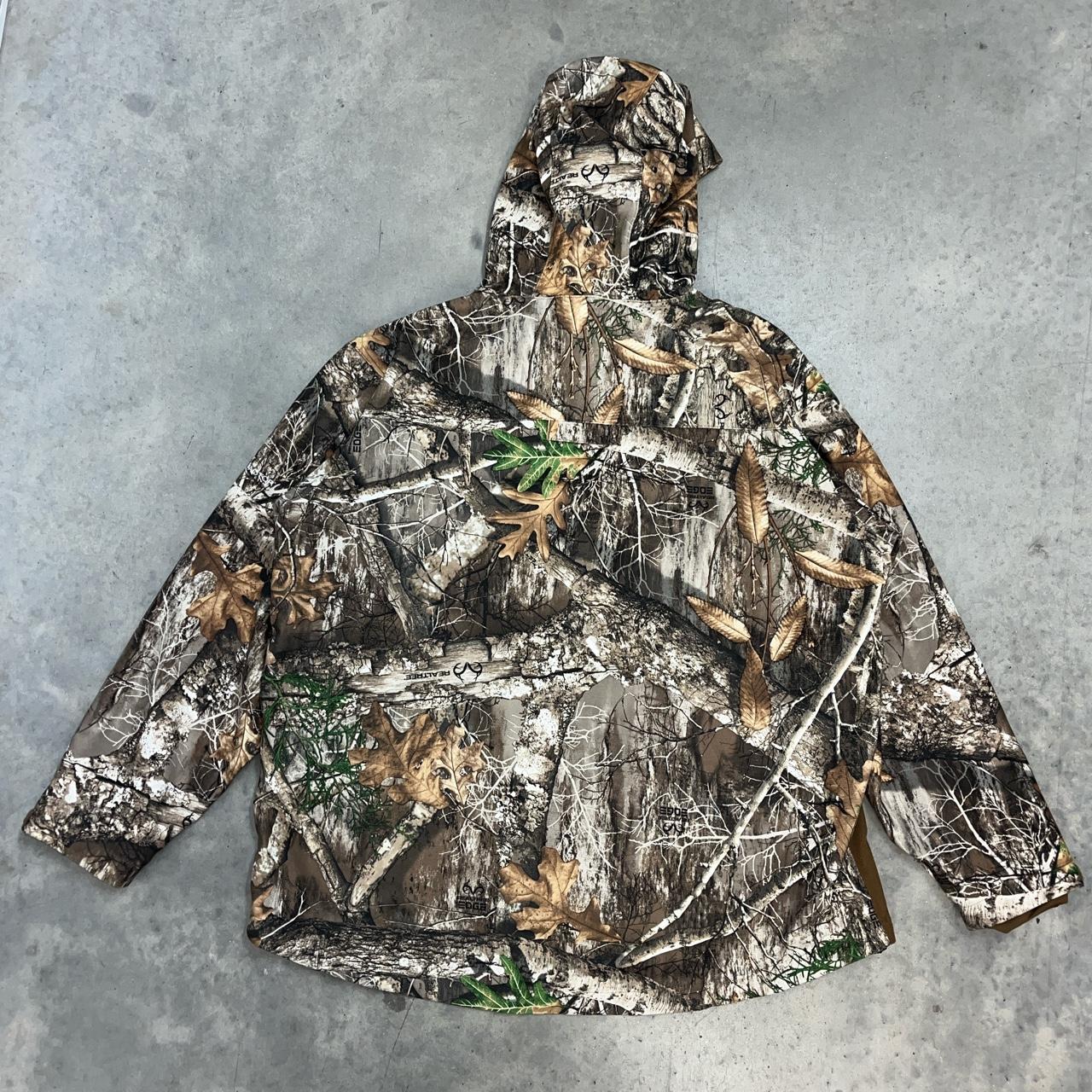 REAL TREE EDGE Camo Lined Hooded Zip Up Jacket LIKE... - Depop