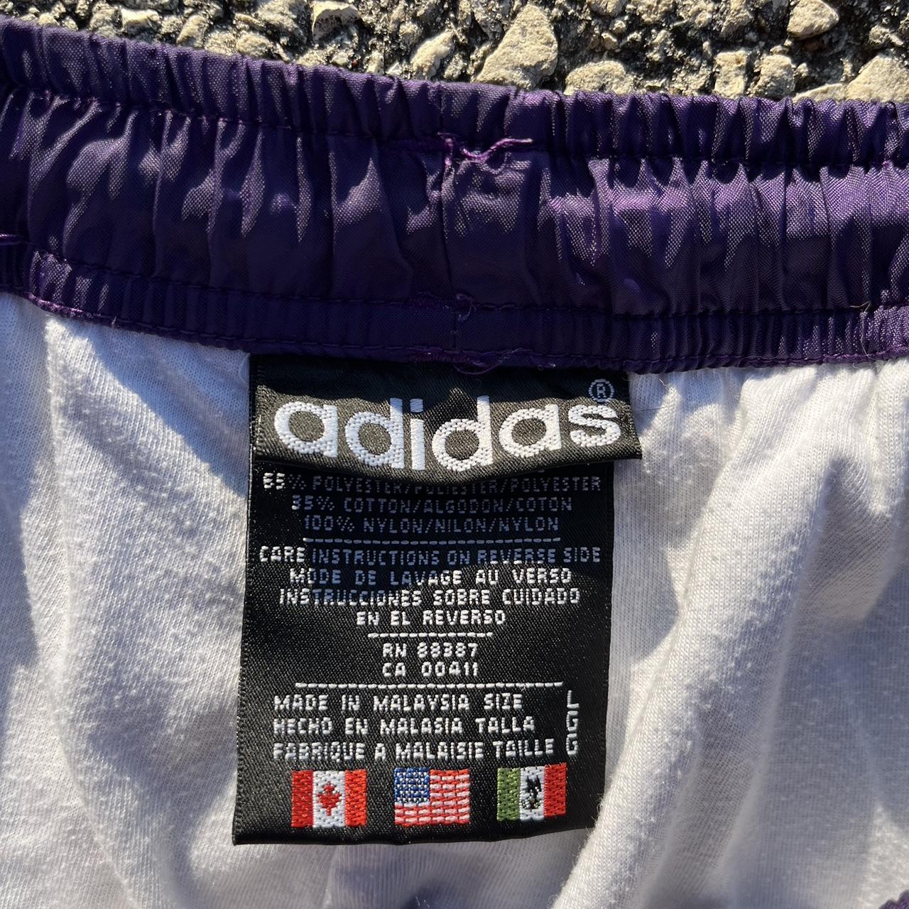 Super Clean Purple Logo Adidas Sweatpants... - Depop