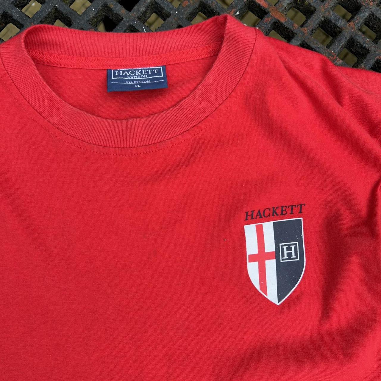 2000s Hackett Chest Logo T-Shirt Size XL Early... - Depop
